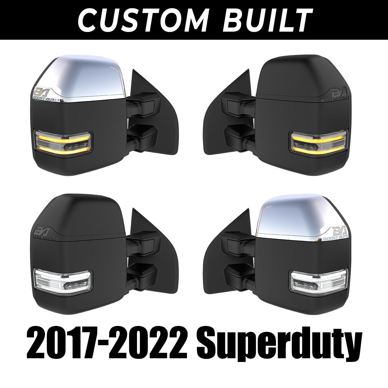 2017 - 2022 Ford Tow Mirrors (F250 / F350 Super Duty) - Free Shipping