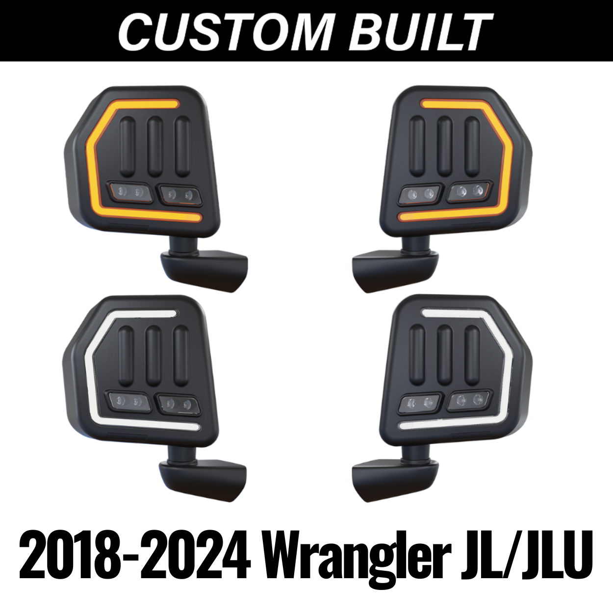 Jeep Wrangler JL/JLU Trail Mirrors (2018-2024)